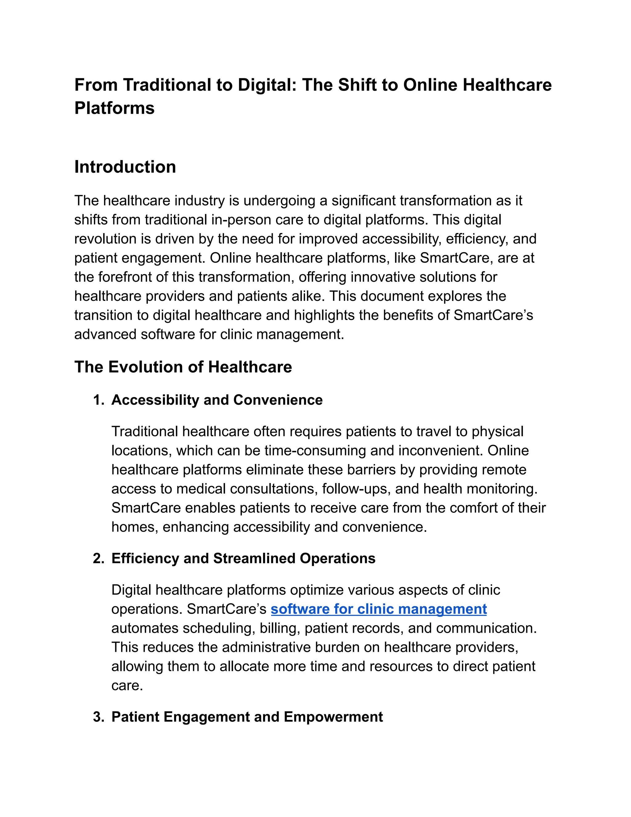 From Traditional to Digital: The Shift to Online Healthcare Platforms ...
