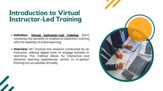 Virtual Instructor-Led Training: A Comprehensive Guide | PPT