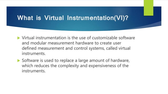 Virtual instrumentation | PPTX | Computing | Technology & Computing