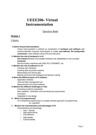 Virtual instrumentation | PDF