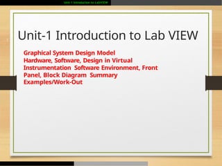 Virtual_Instrumentation notes MODULEs -1 | PPTX
