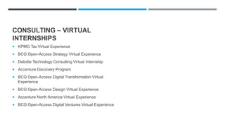 Virtual internships consulting | PPTX