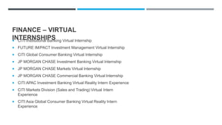 Virtual internships finance | PPT