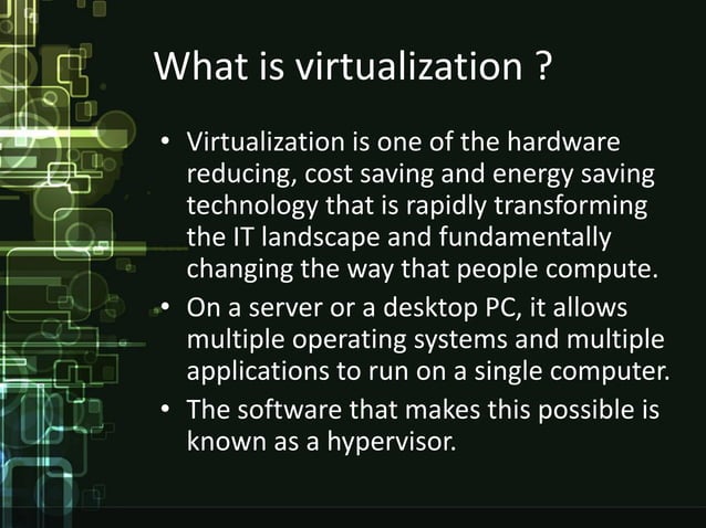 Virtualization in green computing | PDF | Desktops | Computing