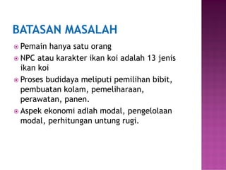 Virtualisasi budidaya ikan koi | PDF