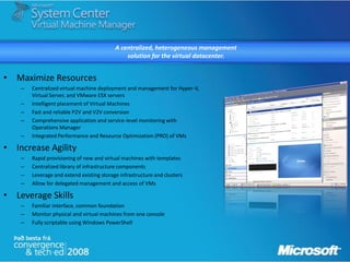 Virtualization: Hyper-V, VMM, App-V and MED-V. | PDF