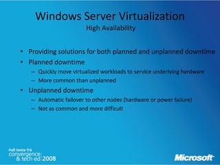 Virtualization: Hyper-V, VMM, App-V and MED-V. | PDF