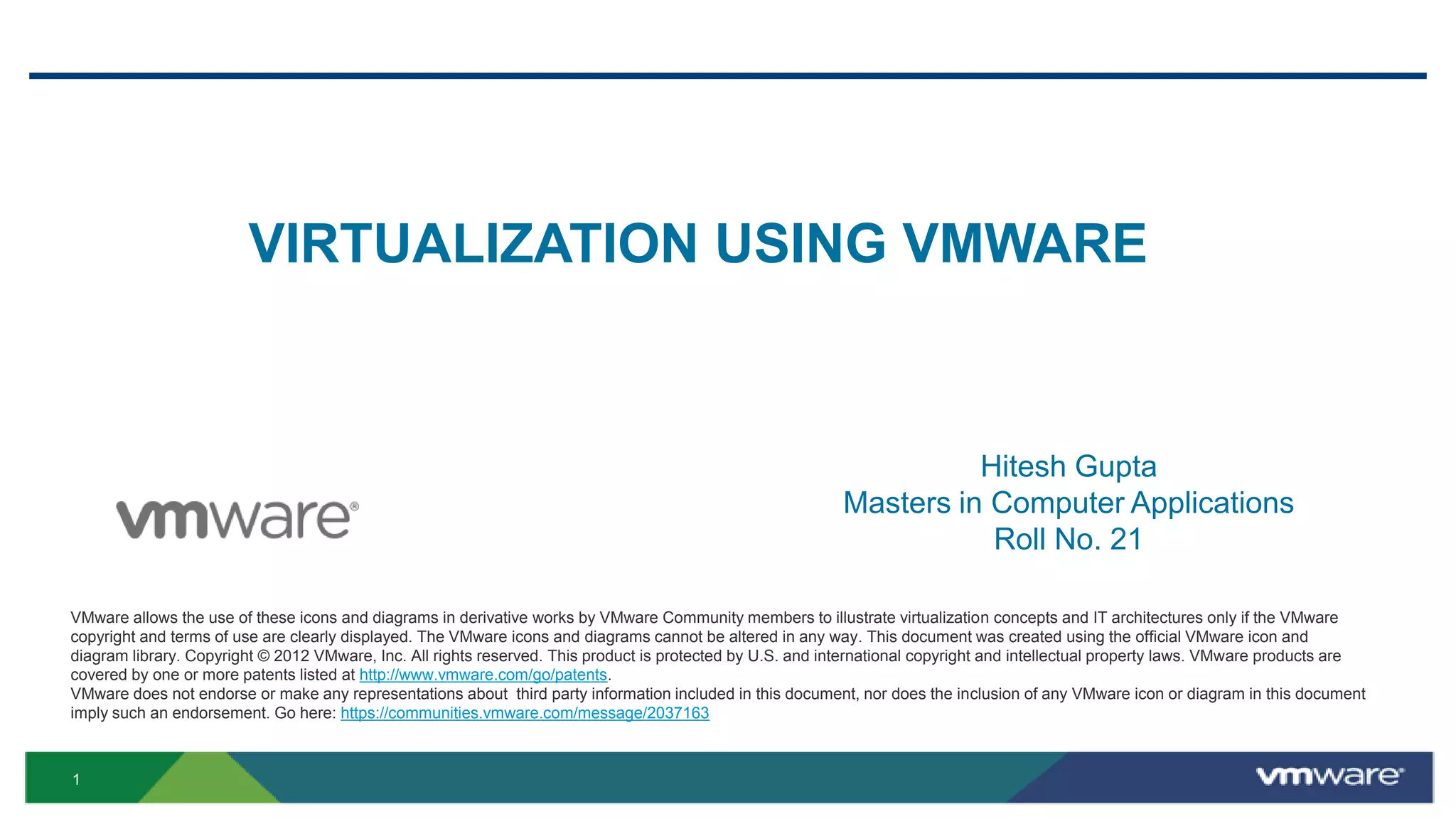 Virtualization using VMWare Workstation | PPTX