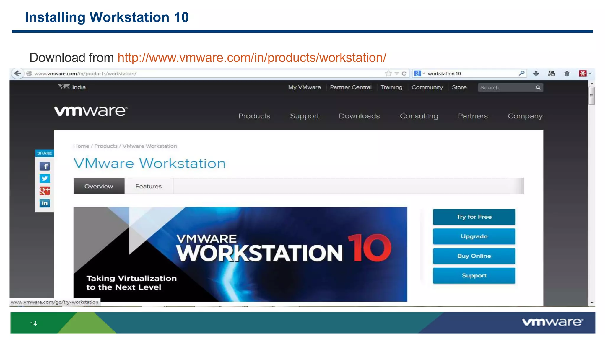Virtualization using VMWare Workstation | PPTX