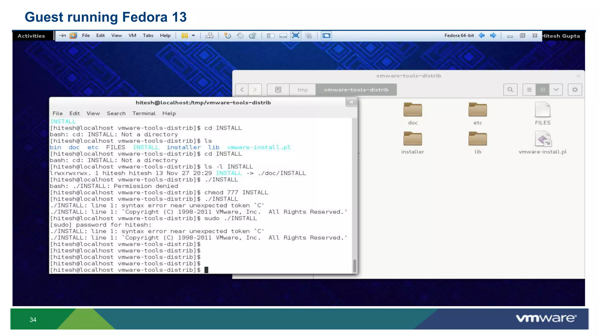 Virtualization using VMWare Workstation | PPTX