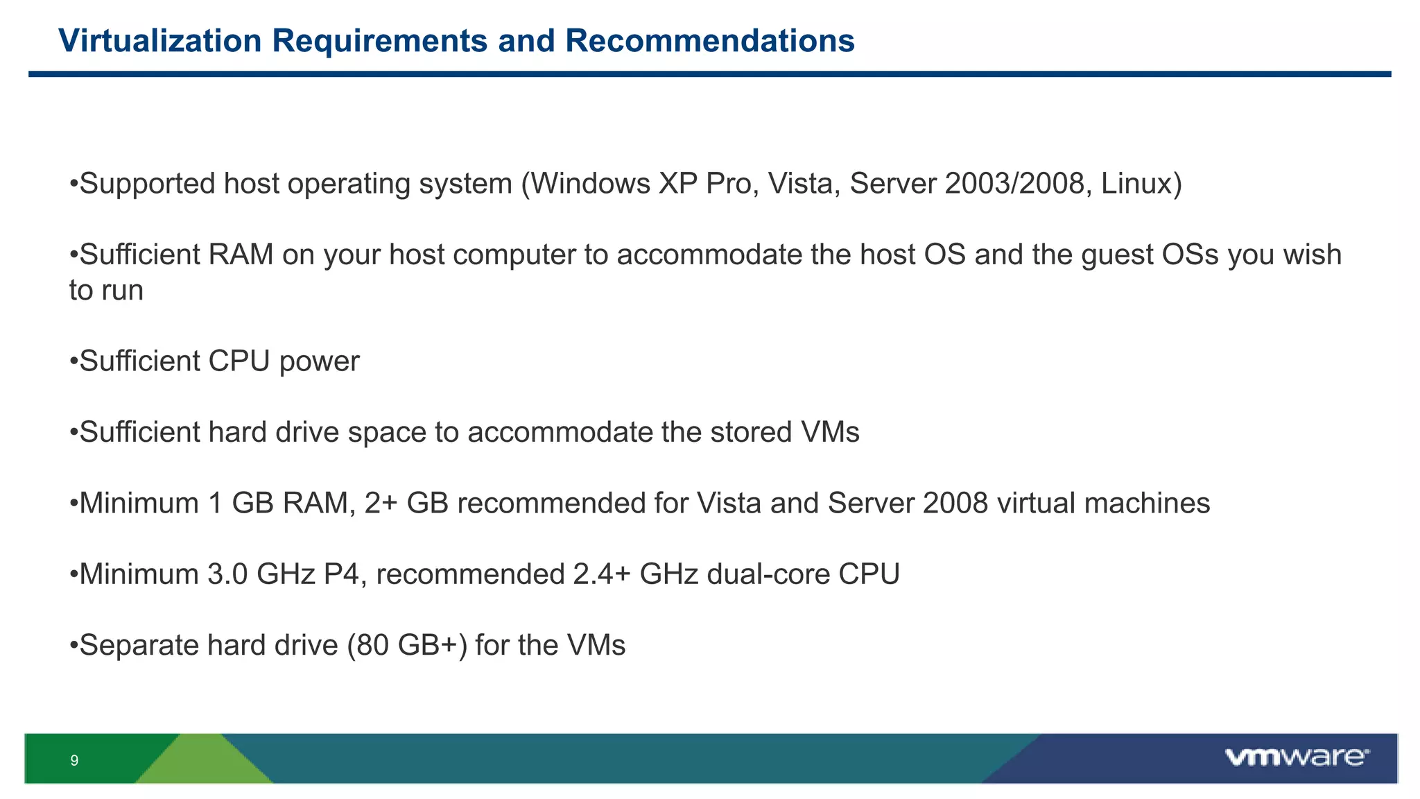 Virtualization using VMWare Workstation | PPTX