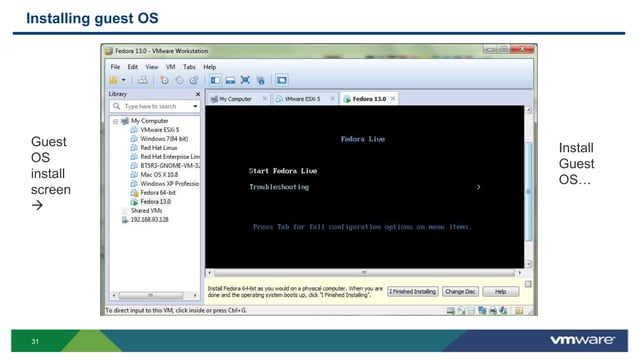 Virtualization using VMWare Workstation | PPTX | Operating Systems ...