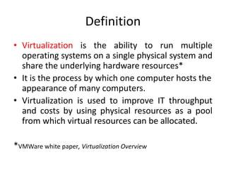Virtualization | PPT