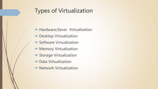 Virtualization | PPTX | Operating Systems | Computer Software and Applications
