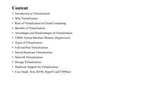 Virtualization- Cloud Computing | PPTX