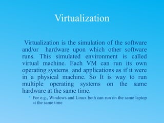 virtualization PPT for introduction and explaination | PPT