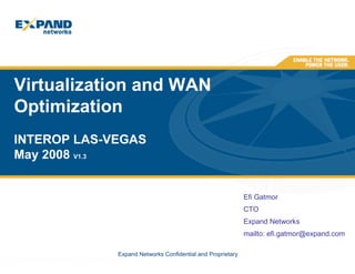Virtualization and WAN Optimization | PPT