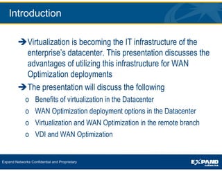 Virtualization and WAN Optimization | PPT