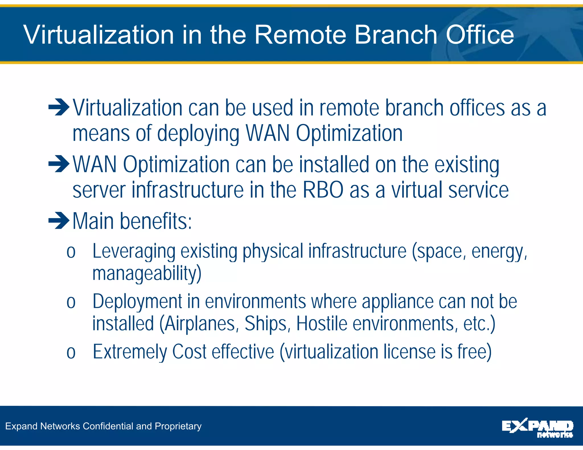 Virtualization and WAN Optimization | PPT