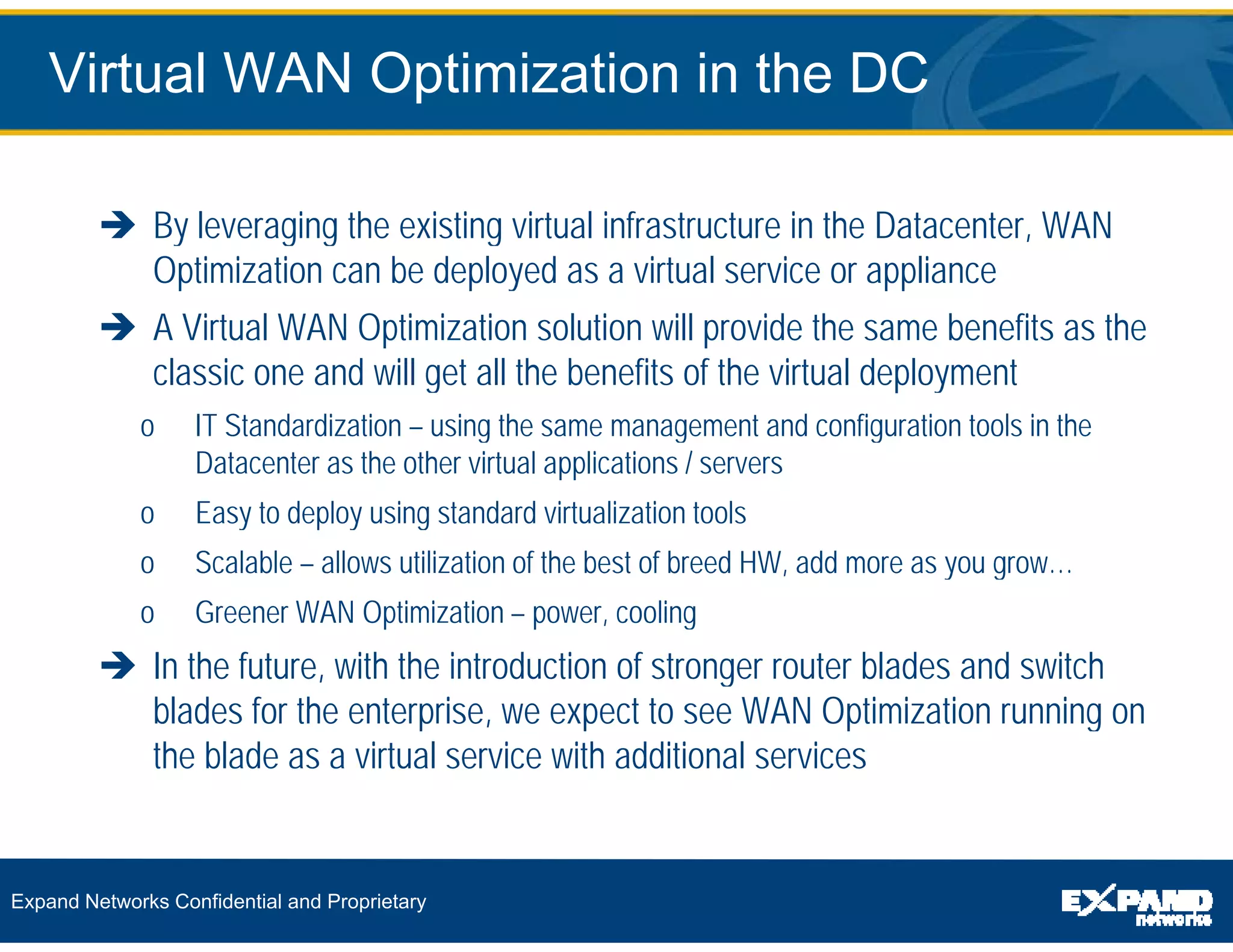 Virtualization and WAN Optimization | PPT