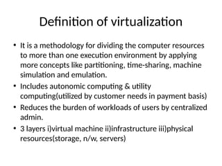 Virtualization in cloud computing | PDF