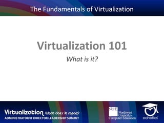 NCCE 2011 - Virtualization 101: The Fundamentals of Virtualization | PPTX