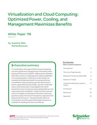 Virtualization and Cloud Computing: Optimized Power, Cooling, and Management Maximizes Benefits ...