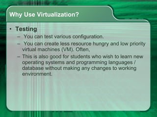 SYSAD323 Virtualization Basics | PPT