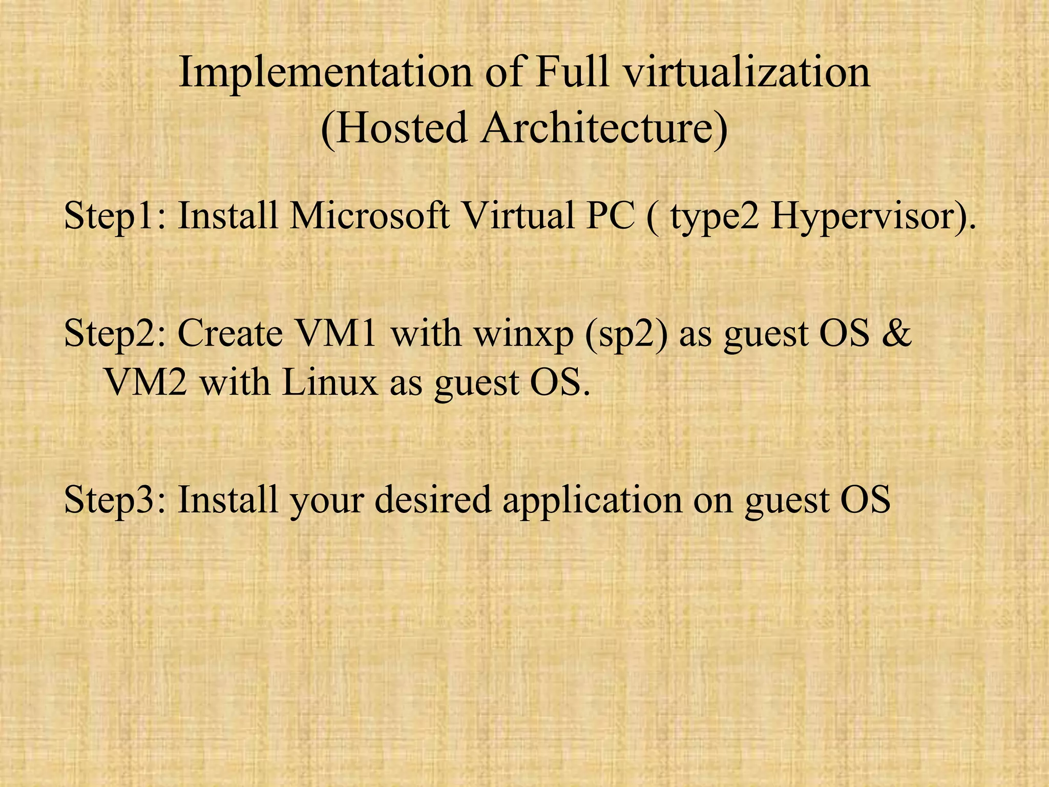 Virtualization basics | PPSX