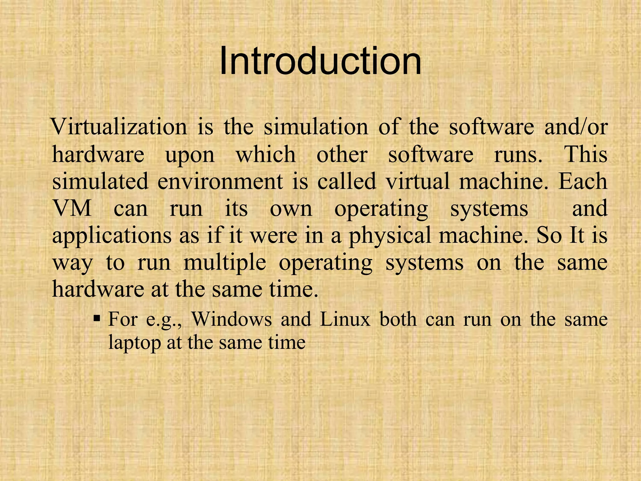 Virtualization basics | PPSX
