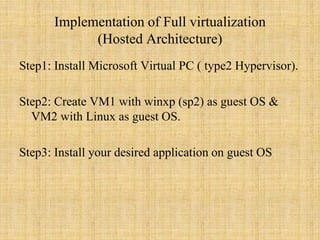 Virtualization basics | PPSX