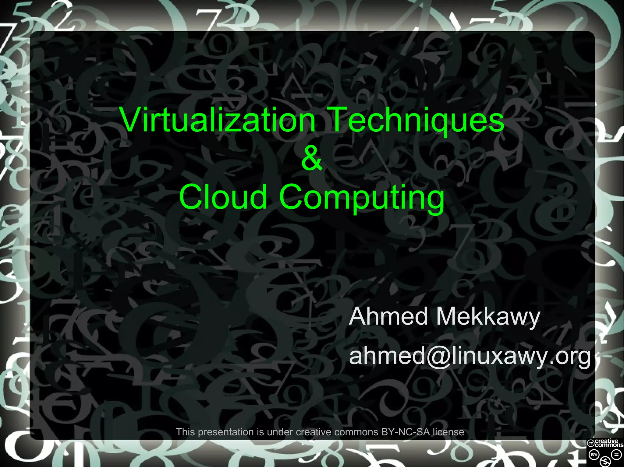 Virtualization Techniques & Cloud Compting | ODP | Cloud Computing ...