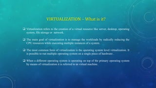 Virtualization & cloud computing | PPT