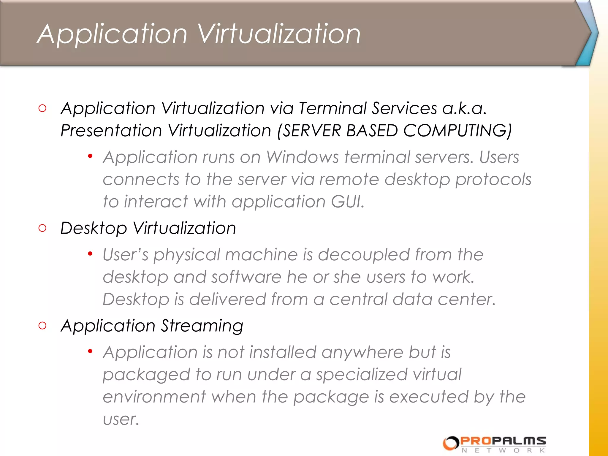 Virtualization for users | PPT