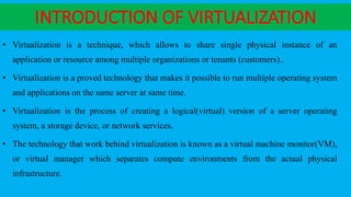 Virtualization in cloud computing | PPTX