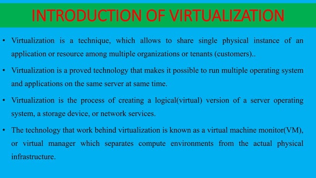 Virtualization in cloud computing | PPTX