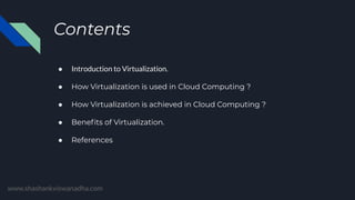 Virtualization in cloud computing | PDF