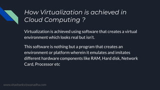 Virtualization in cloud computing | PDF