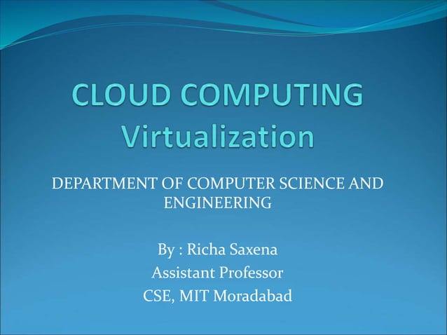 Virtualization in Cloud Computing.ppt | Cloud Computing | Internet
