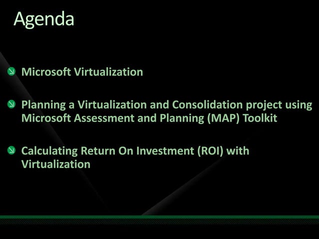 Virtualization Map Tech Ed2009 | PPT