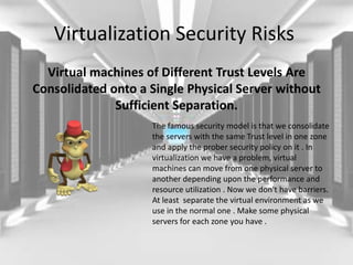 Virtualization security | PPTX