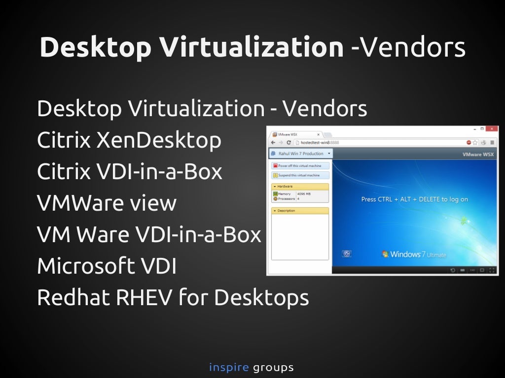 Desktop Virtualization -Vendors Desktop Virtualization