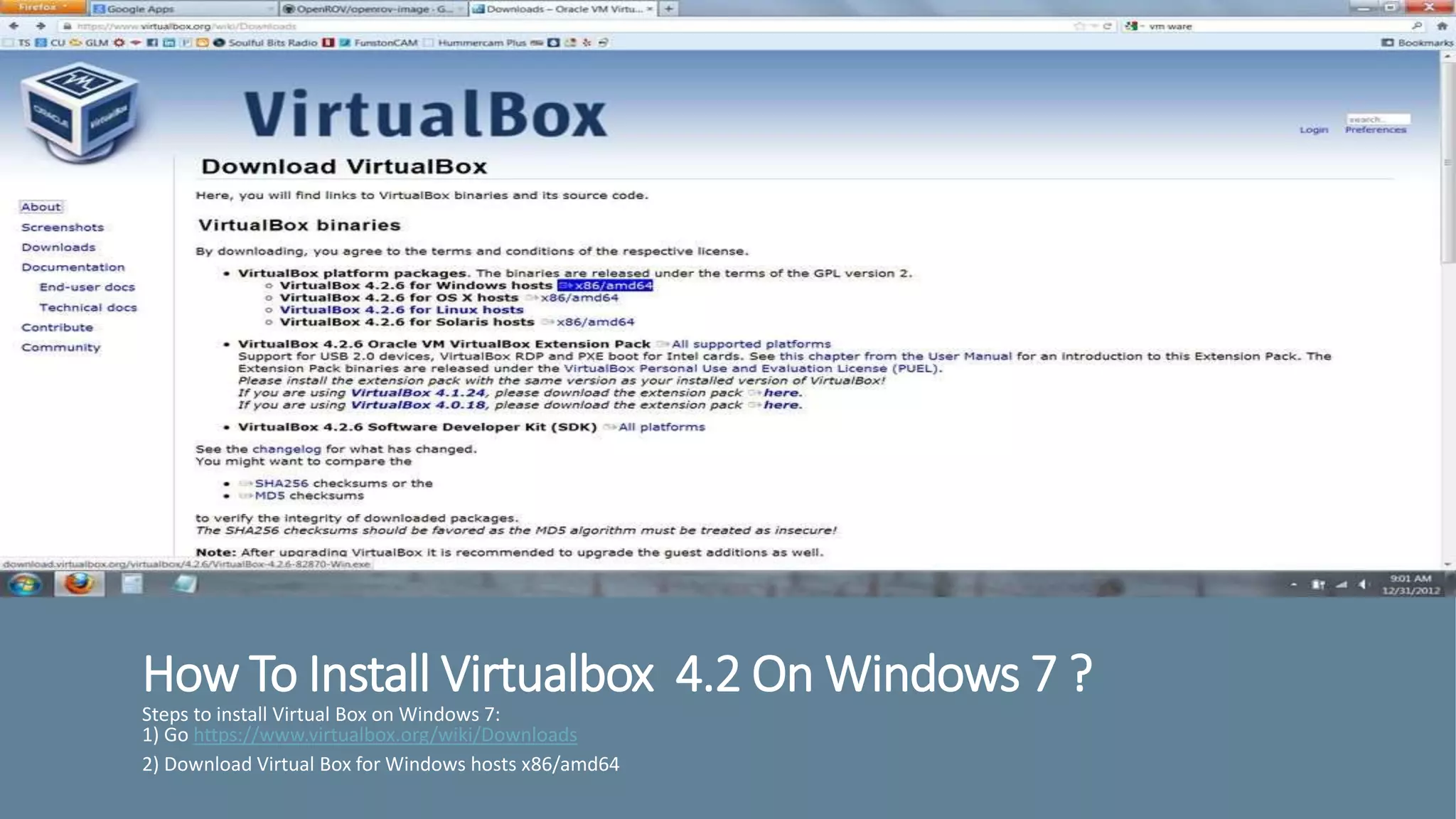 Virtualization technology "comparison vmware 9 vs virtualbox 4.2" | PPT ...
