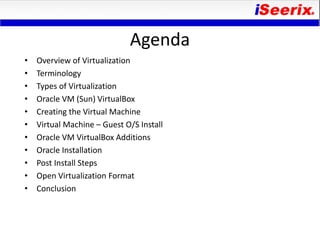 Virtualization VM VirtualBox + Oracle Enterprise Linux With Oracle 11GR2 | PPT