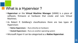 Virtualization with Client Hyper V in Windows 8 | PPTX | Operating ...