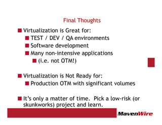 Virtualizing OTM - Real World Experiences and Pitfalls | PDF