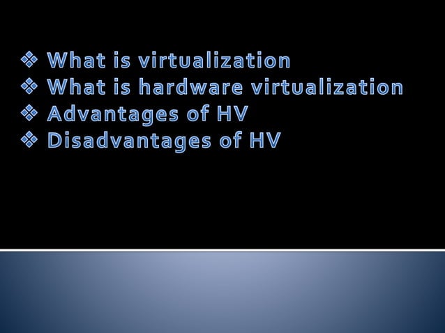 hardware Virtualization | PPT