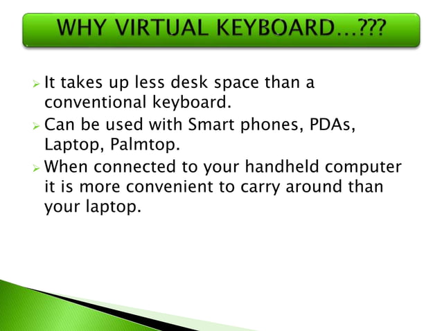 Virtual keyboard | PPT