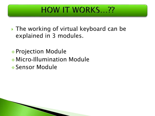 Virtual keyboard | PPT