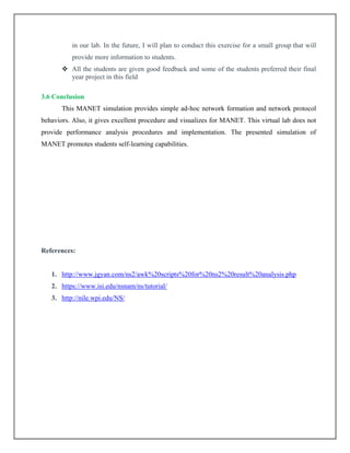 Virtual lab - Routing in Mobile Adhoc Networks | PDF